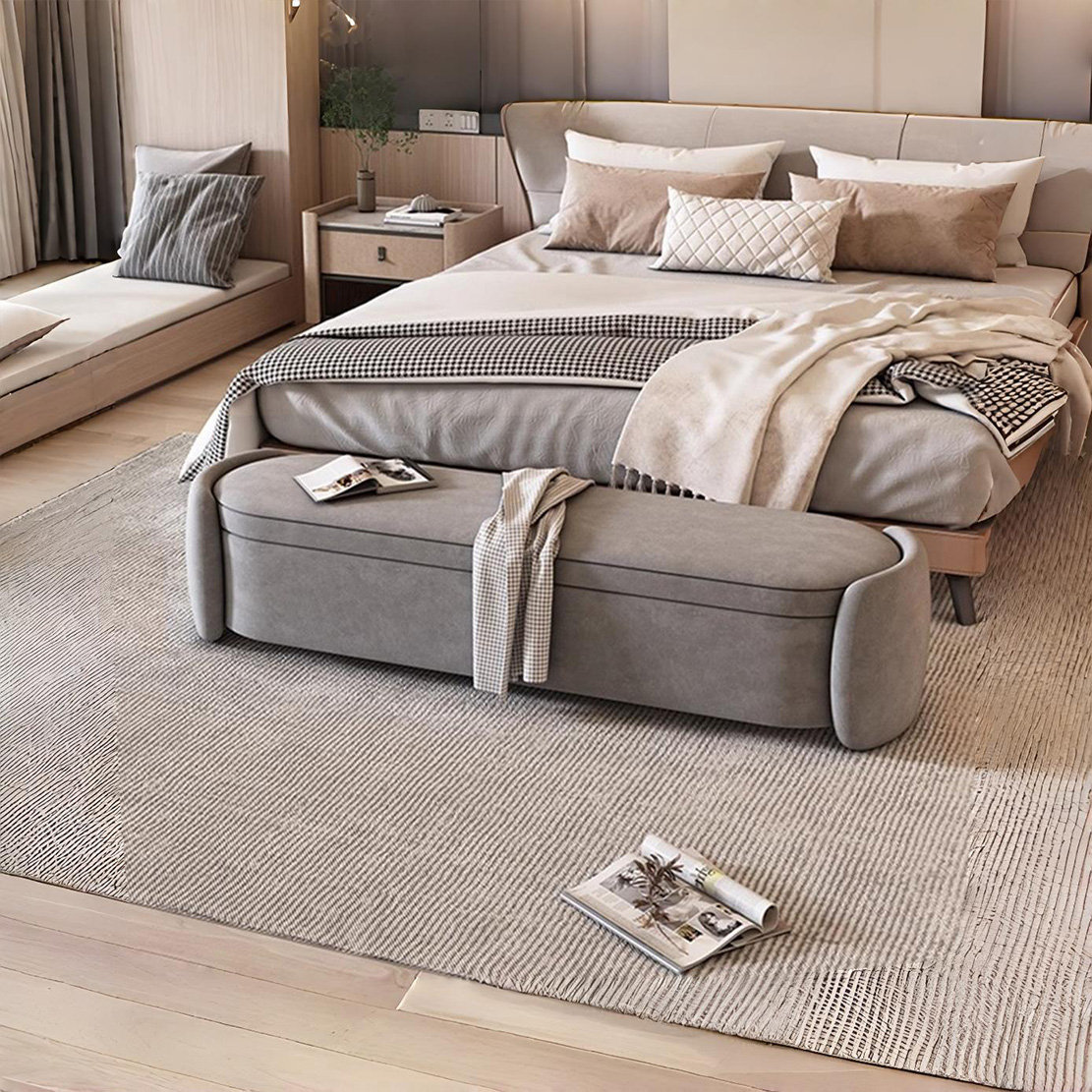 Creative bed end stool Eco-friendly multi-functional bed stool | Wayfair