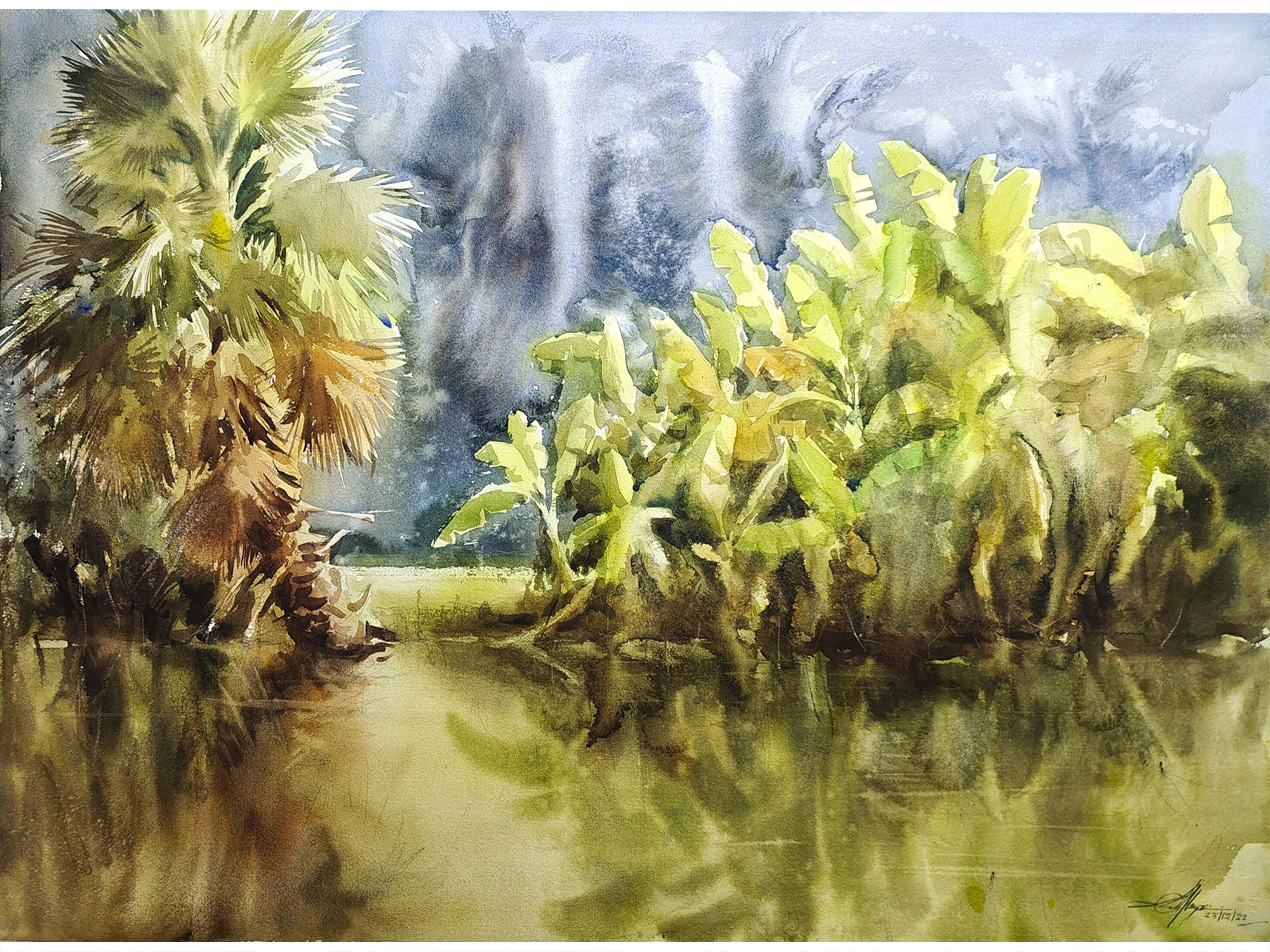 Exotic India Banana Trees | Aesthetic Art | Achintya Hazra | Watercolor ...
