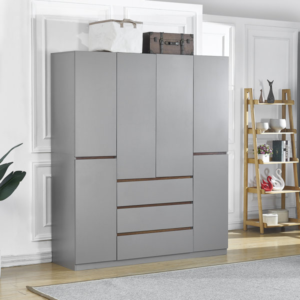 Mercer41 Sheani Solid + Manufactured Free Standing Wardrobe Closets ...