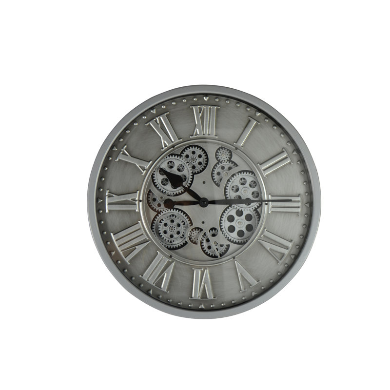 Three Star Im/Ex Inc. Round Wall Clock Moving Gears | Wayfair