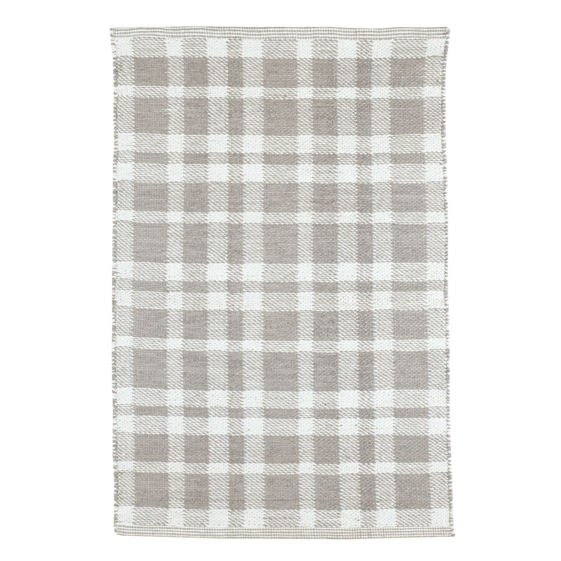 Dash and Albert Rugs Tattersall Grey Handwoven Indoor/Outdoor Rug | Wayfair
