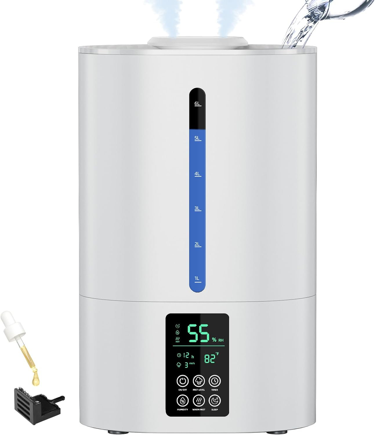 CG INTERNATIONAL TRADING 1.59 Gallons Cool Mist Ultrasonic Tabletop ...