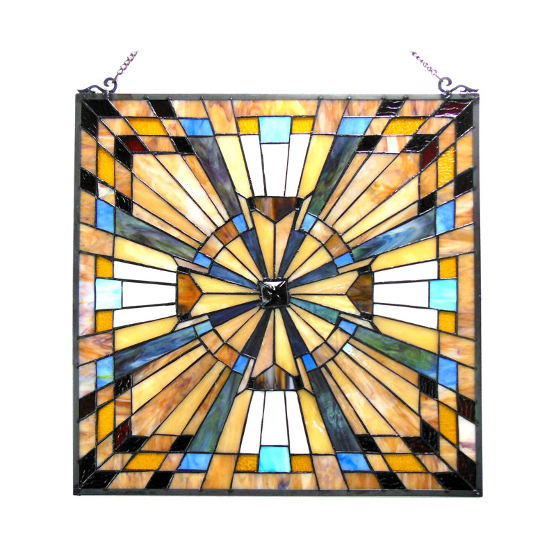 Astoria Grand Charlotte Square Glass Window Panel & Reviews | Wayfair