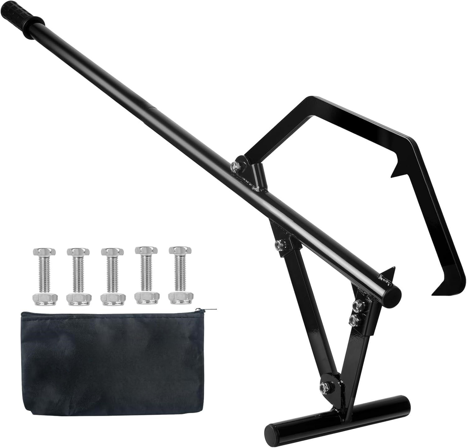 TWOTFUL 50.9-inch steel curved hook with adjustable log rollers, heavy ...