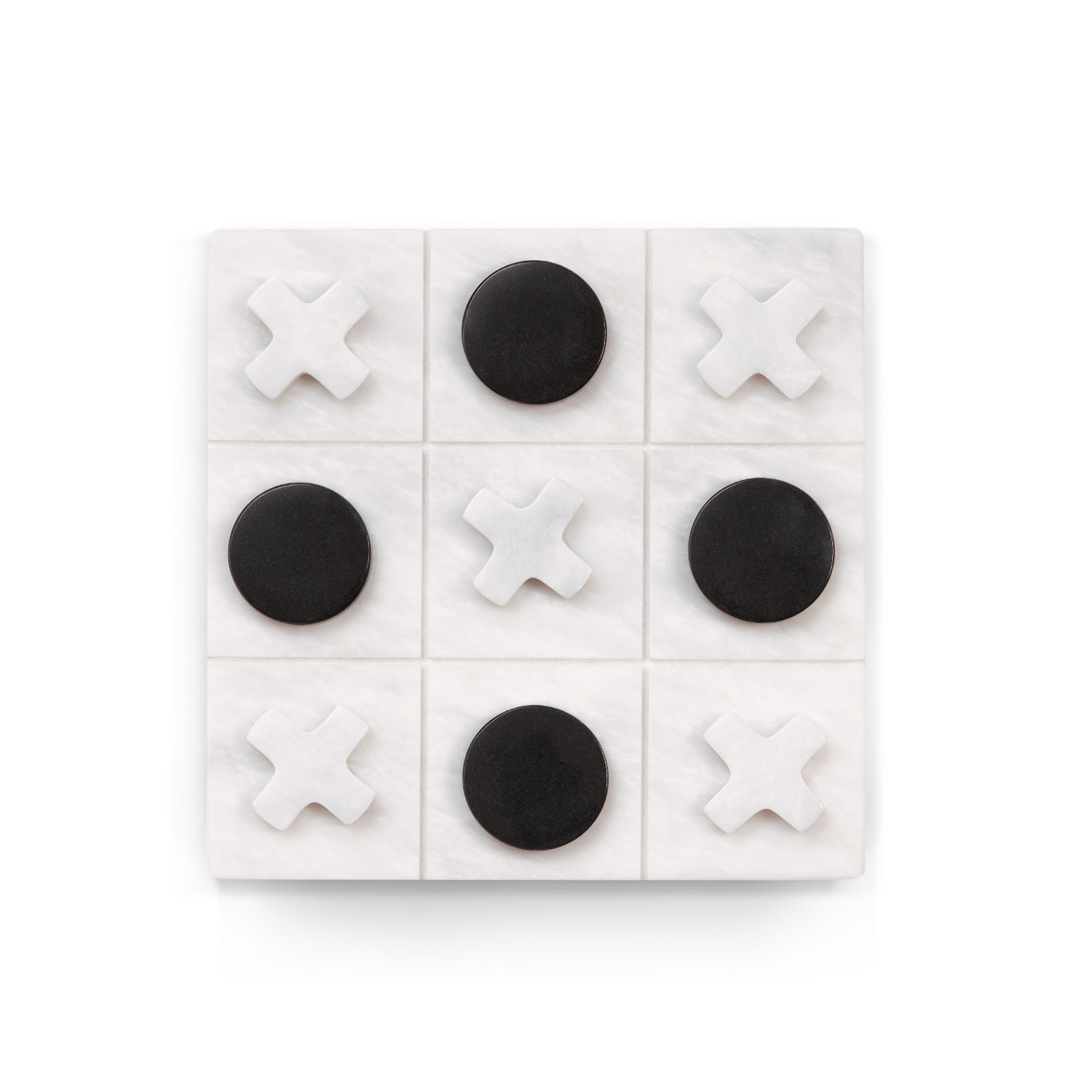 Trinx Marble Tic Tac Toe Set | Wayfair