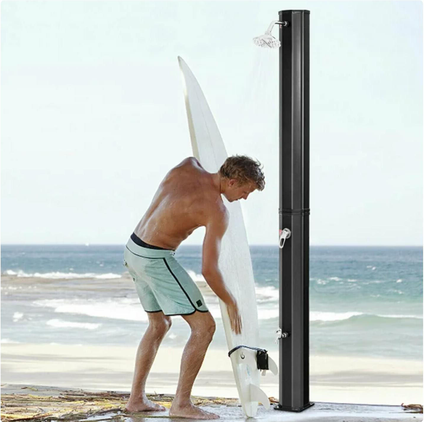 Hoomic 9.3 Gallon Outdoor Solar Heating Shower 7.2Ft | Wayfair