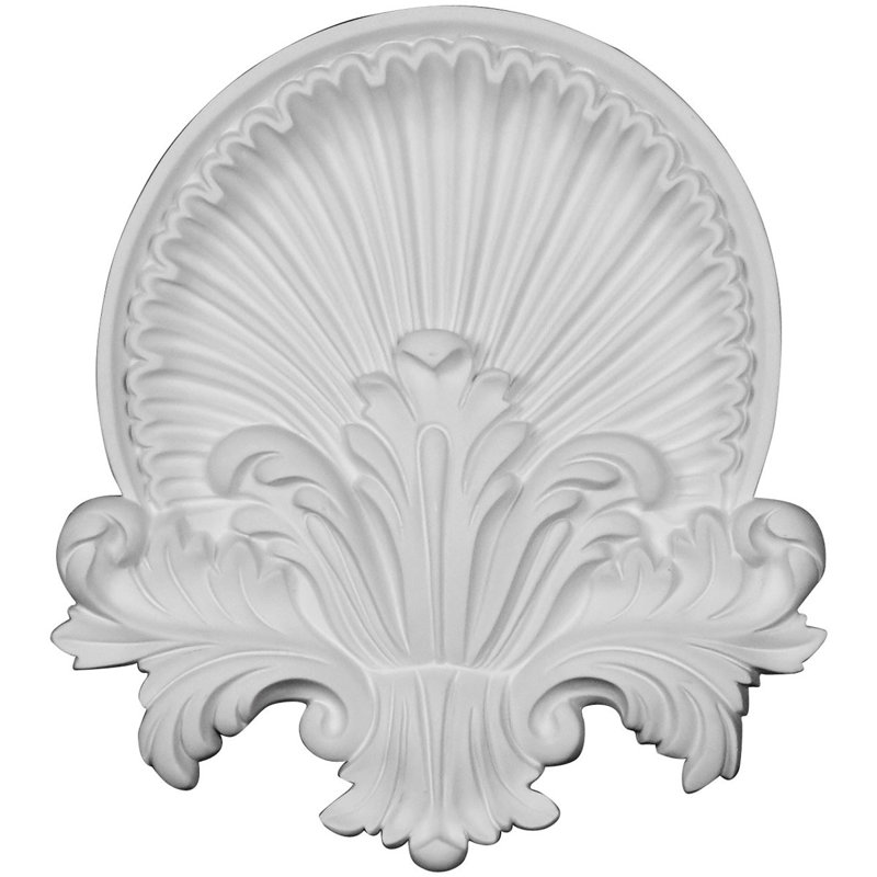 Ekena Millwork Shell 11 3/4" H x 10 5/8" W x 1 1/8" D Center Onlay ...