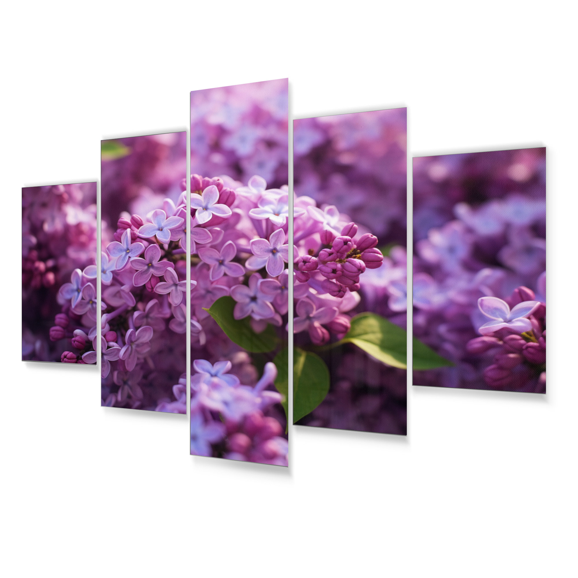 Design Art Purple Lilac Fragrant Blossoms IV - Lilacs Metal Wall Decor ...