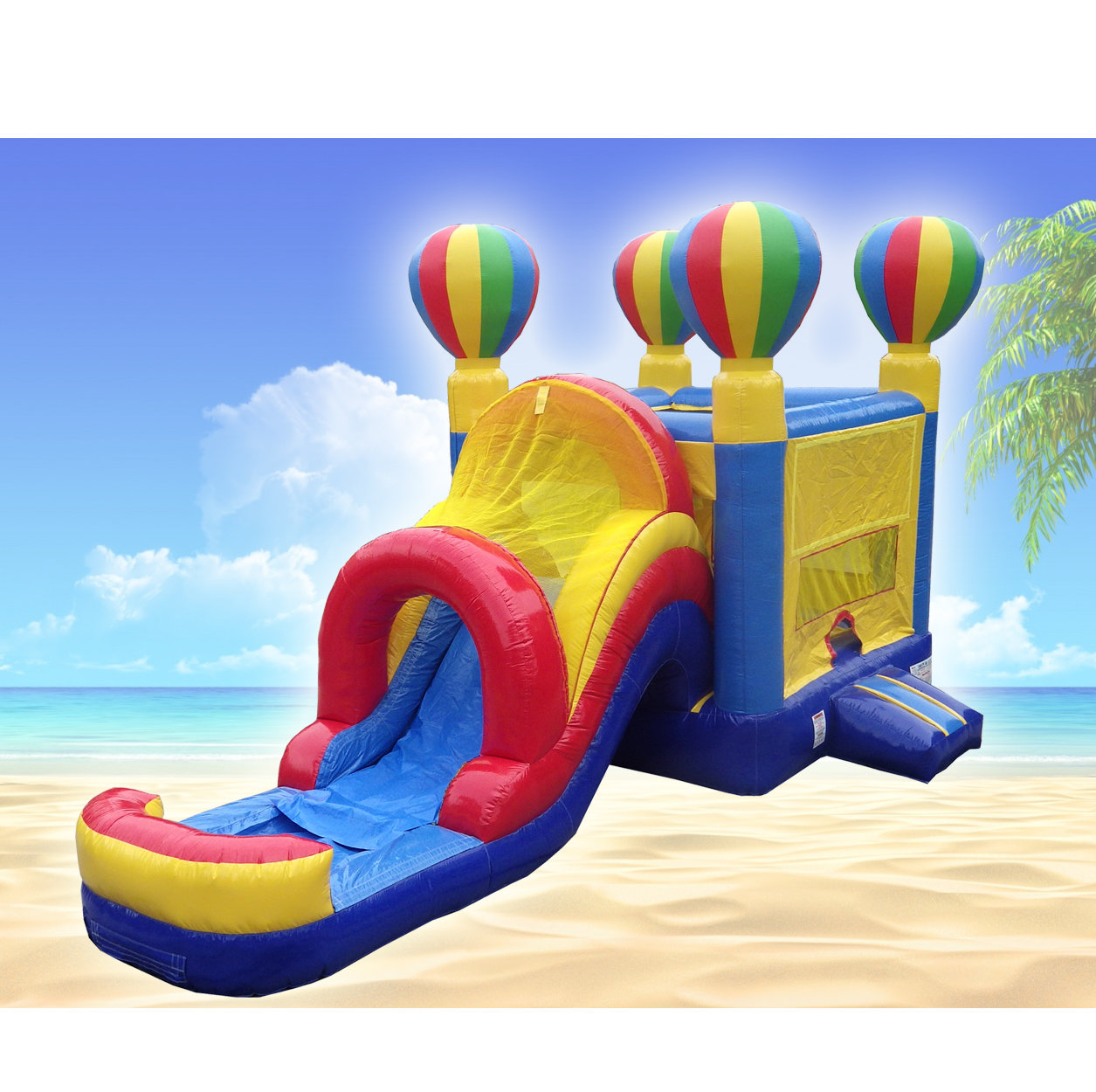 Jingo Jump 13' x 30' Inflatable Slide with Air Blower | Wayfair
