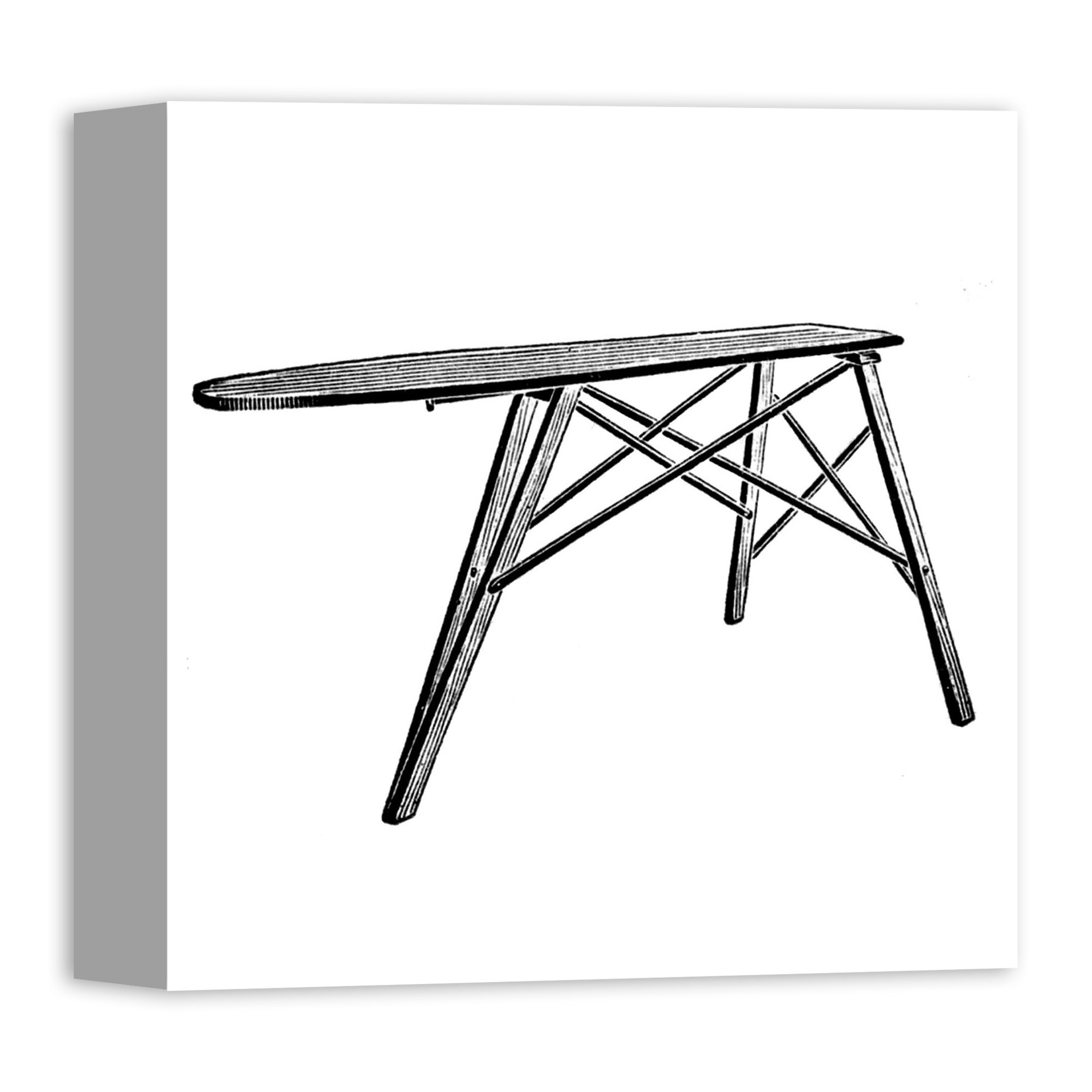 Williston Forge 'Vintage Ironing Board' Drawing Print on Canvas ...