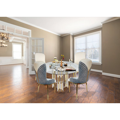 clear dining table set