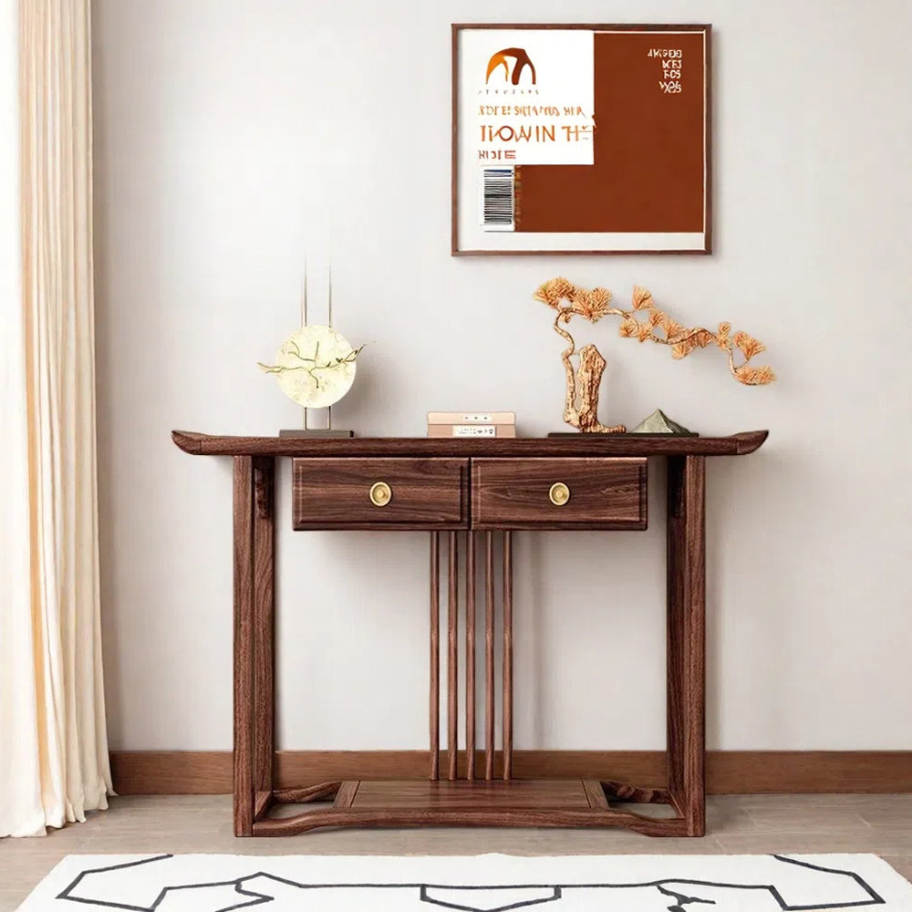 Red Barrel Studio® New Chinese Style Solid Wood Entryway Table | Wayfair