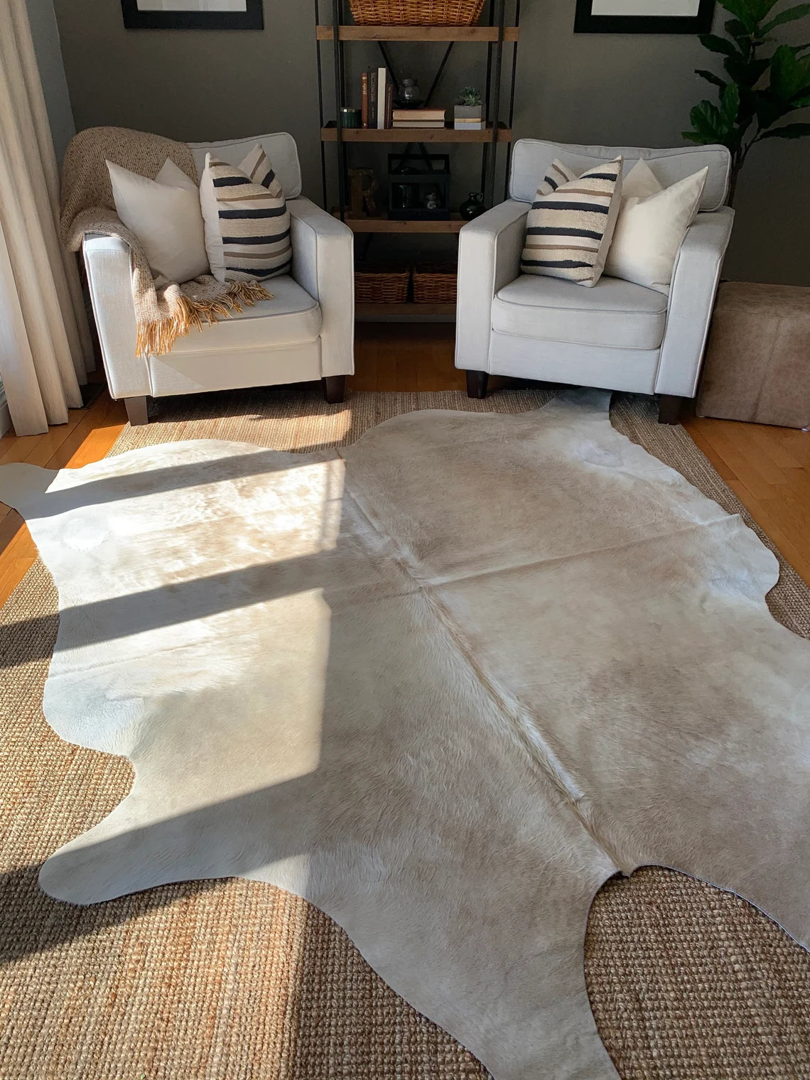 Loon Peak® Bronwynn Natural Ivory Cowhide Rug | Wayfair