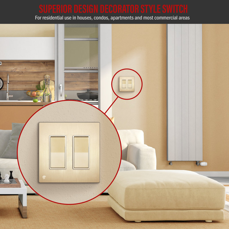 Enerlites 15 Amps Tamper Resistant Single Pole Rocker Light Switch ...