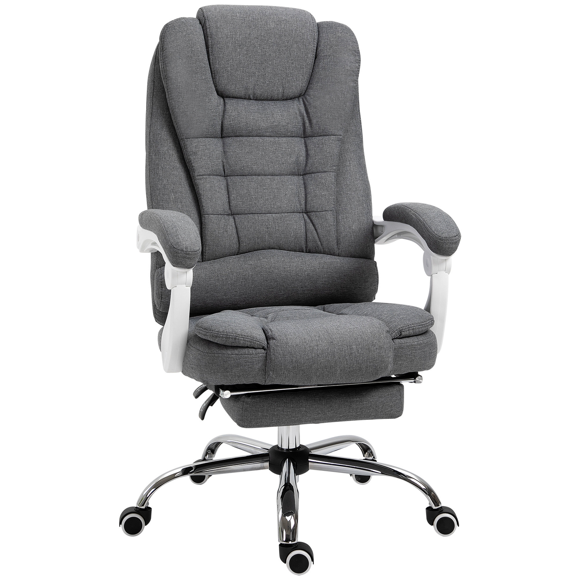 Wildon Home® Vinsetto Executive Office Chair With Footrest, Fabric ...