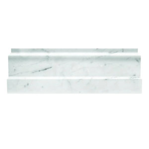 Tile Club 12" x 4" Polished Marble Cove Base Tile Trim in Grey | Wayfair