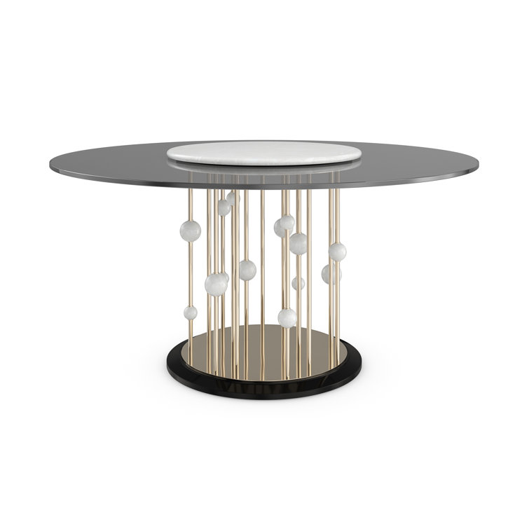 Caracole Signature Orbit Round Glass Top Dining Table | Wayfair