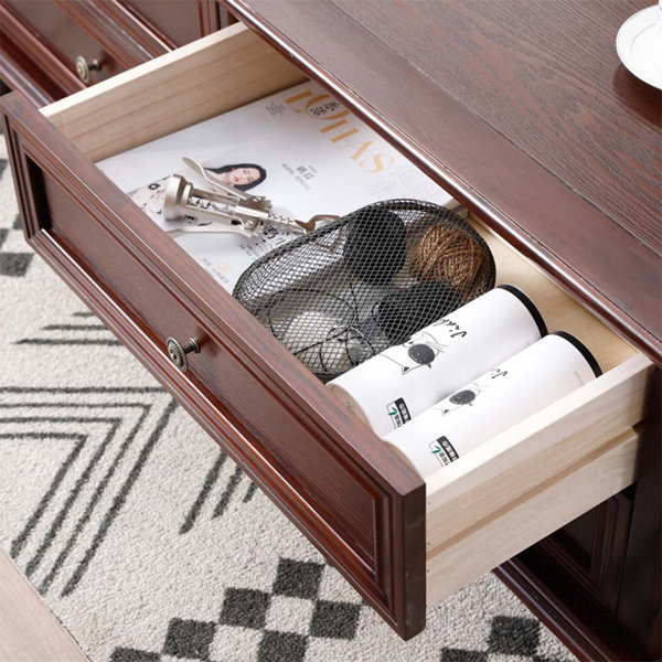 micykuxu Solid Wood 4 - Drawer End Table | Wayfair