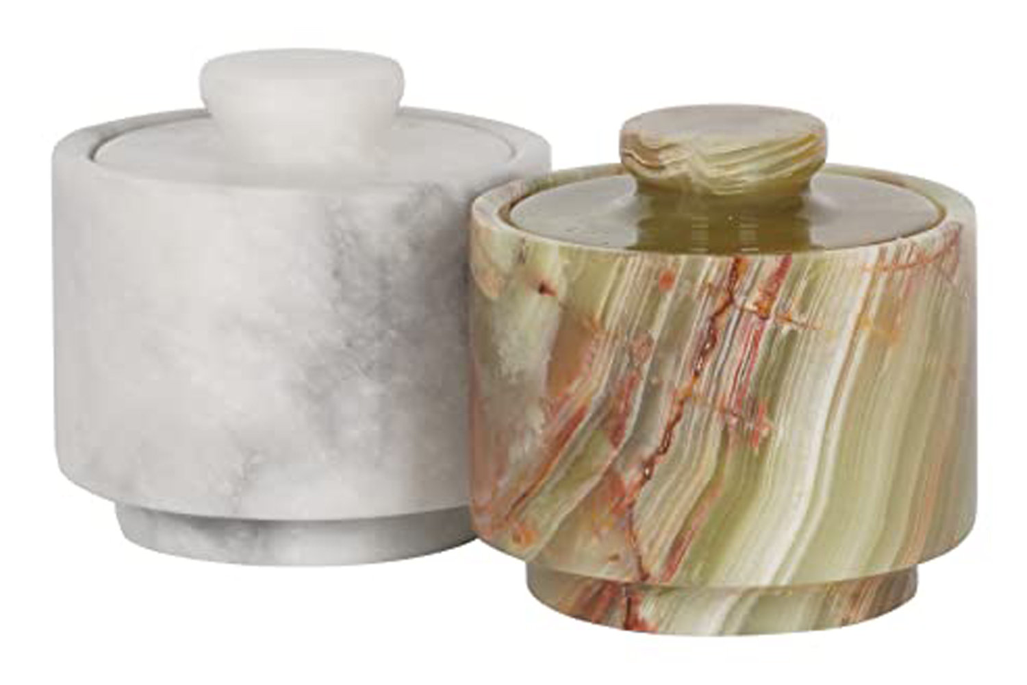 RADICALn Handmade Marble White & Green Onyx Salt Cellar (Set Of 2 ...
