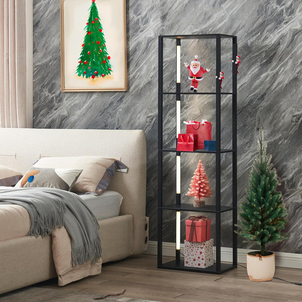 17 Stories Fantasy Plus Luxury Glass Display Shelf With Dimmable LED ...