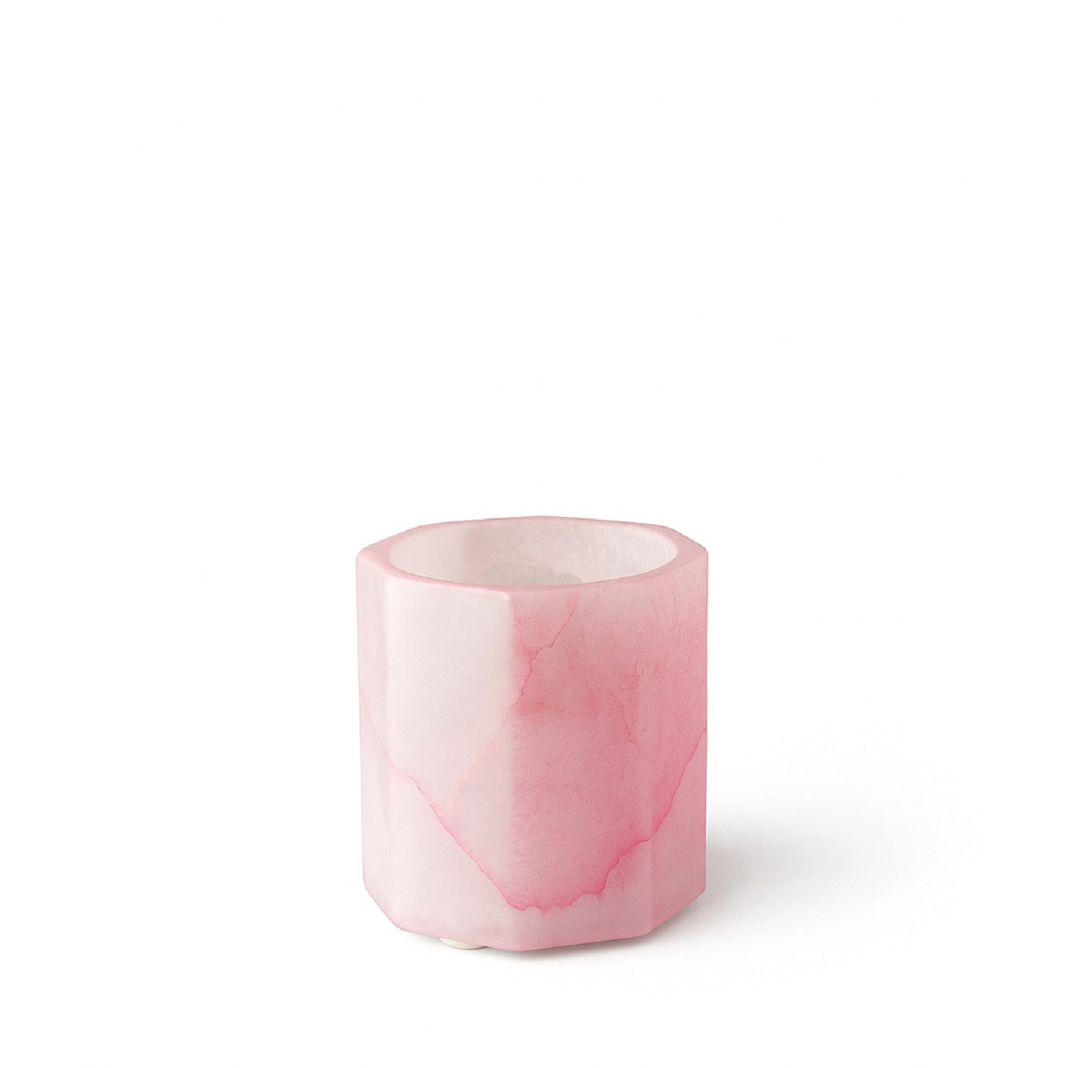 World Menagerie Montana Pink Alabaster Octagonal Votive/Vase Sm | Wayfair