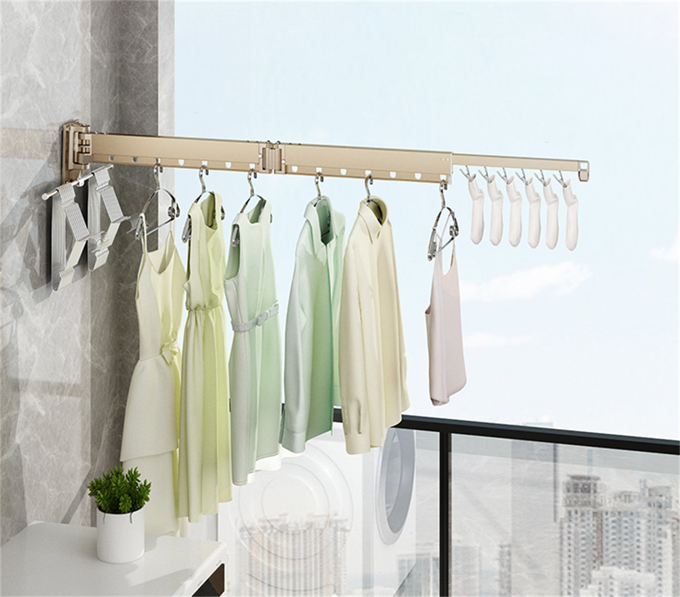Meta Tarmor Spacemaster Pro Retractable Folding Clothes Rack | Wayfair