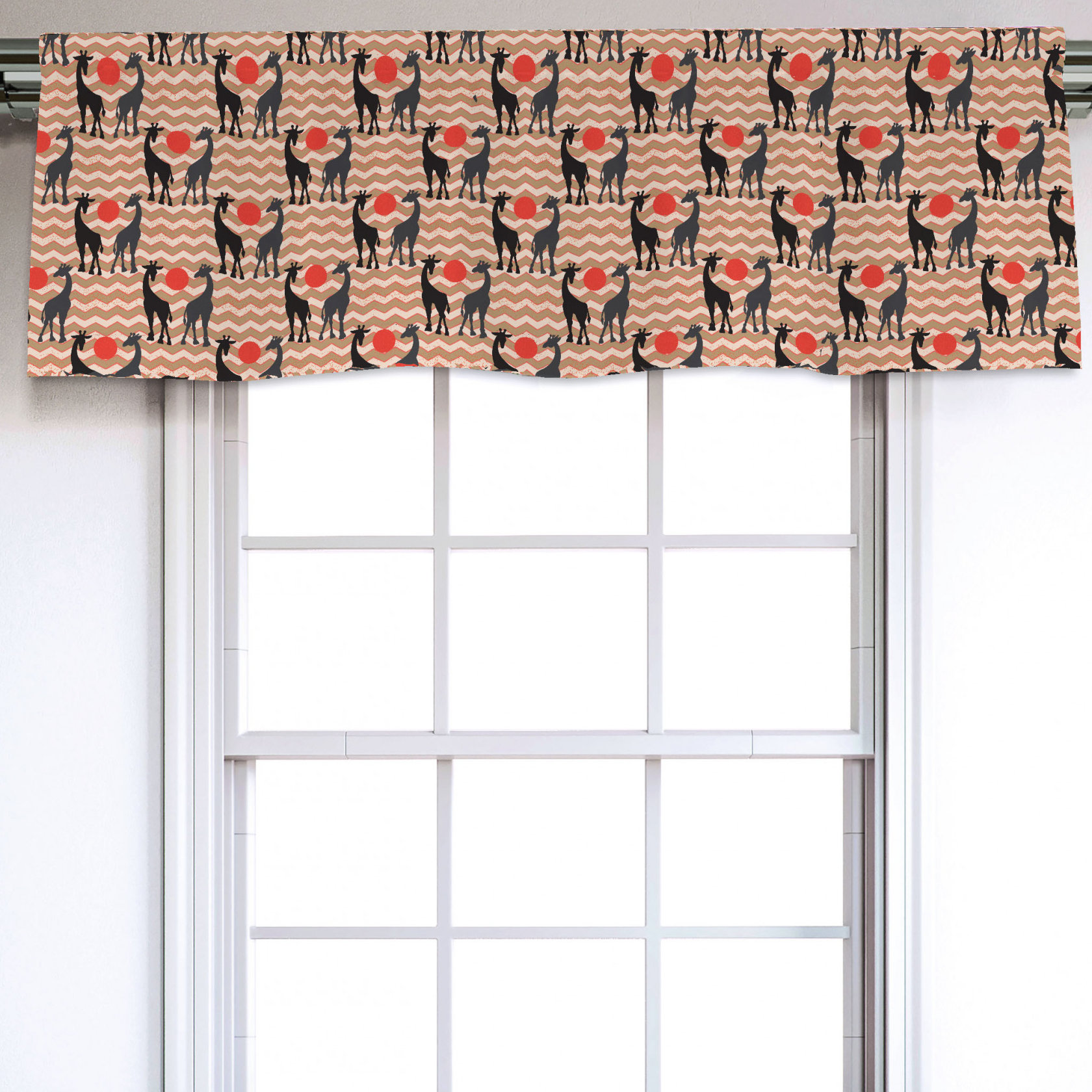 Ambesonne Giraffe 54" Window Valance | Wayfair