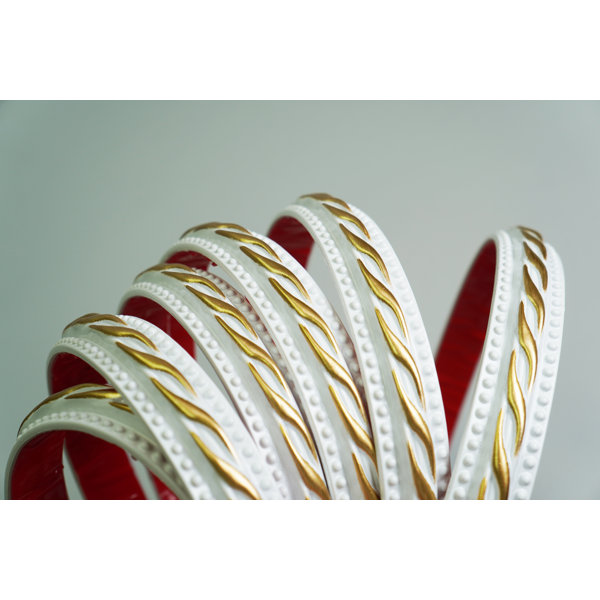 Colamo Gilded White 16.4ft x0.79in x 0.28in Peel And Stick Molding Trim ...