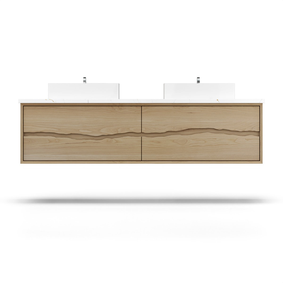 Vanderloc Ventura Four-Drawer Double Bath Floating Vanity | Perigold