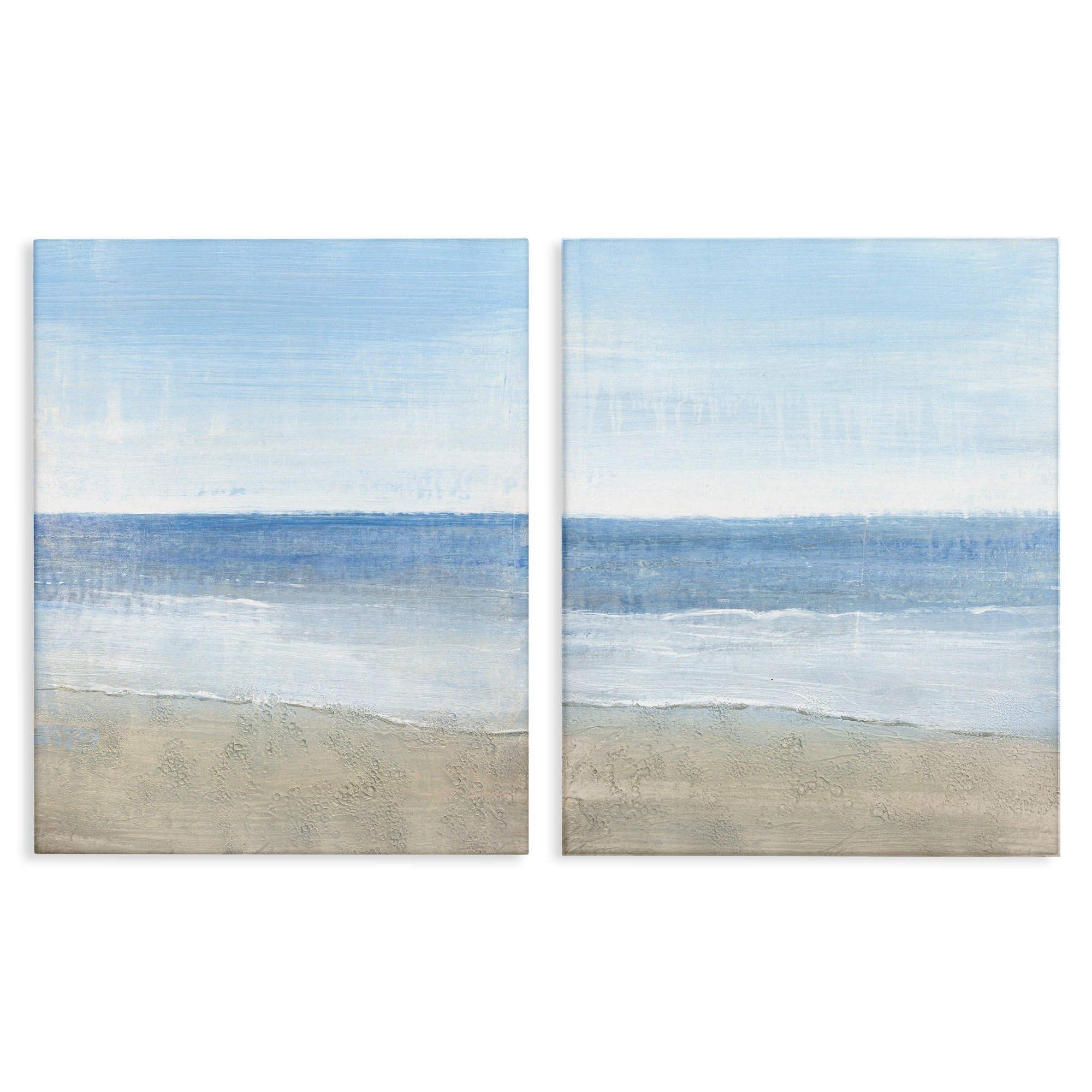 Highland Dunes Coastal Seafoam Beach Waves Soft Tide Landscape | Wayfair