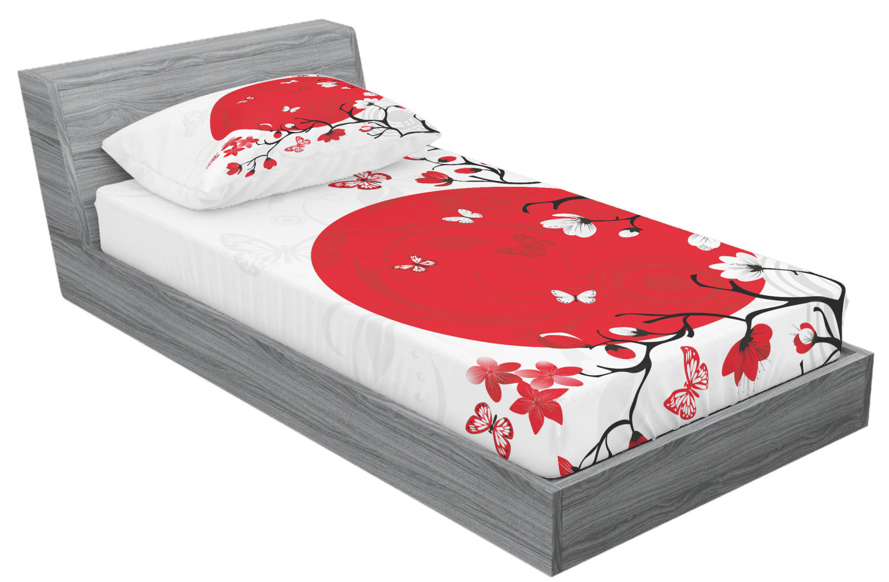 Ambesonne Japanese Floral Microfiber Sheet Set | Wayfair