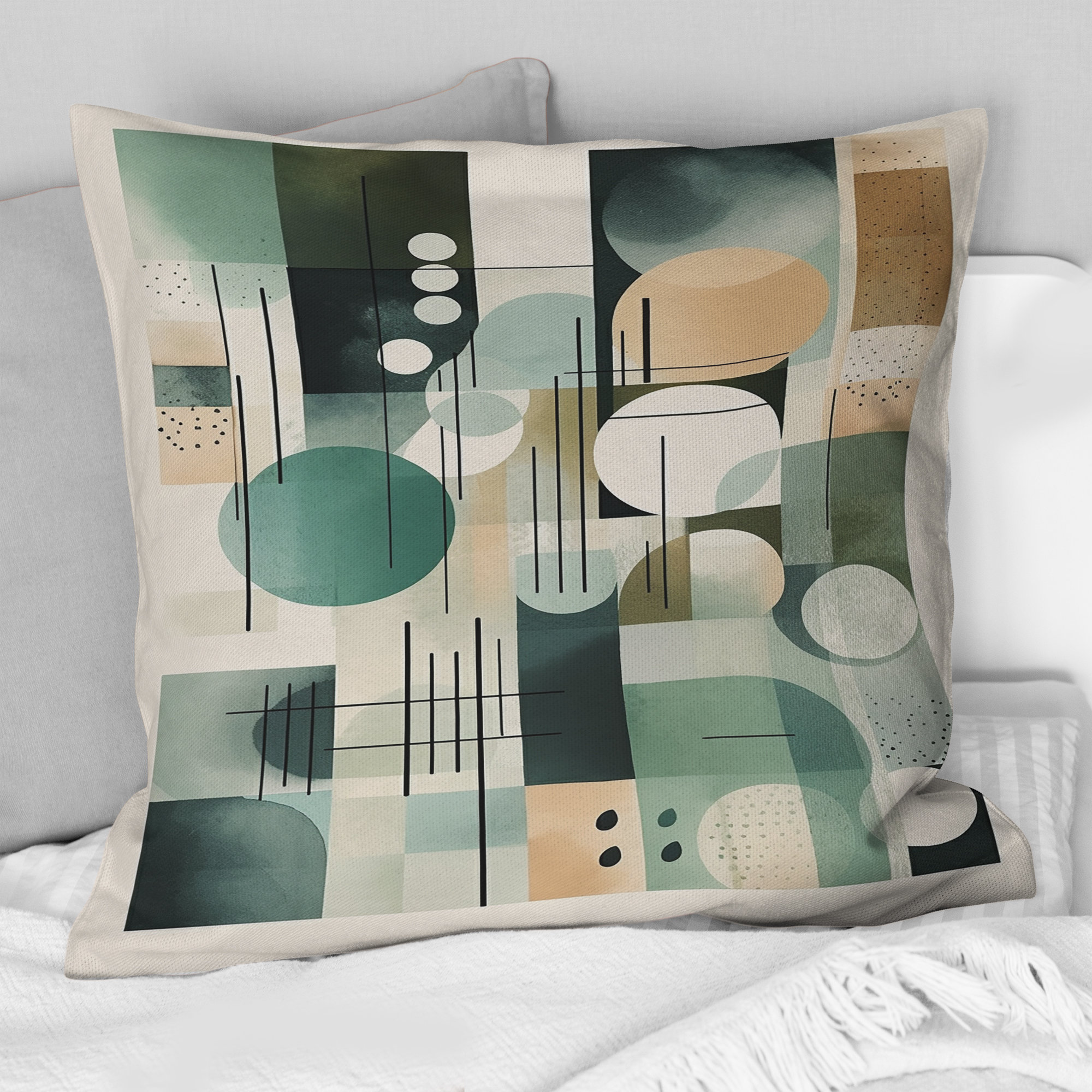 Design Art Green Black Minimalism Quiet Depths I - Abstract Minimalism ...