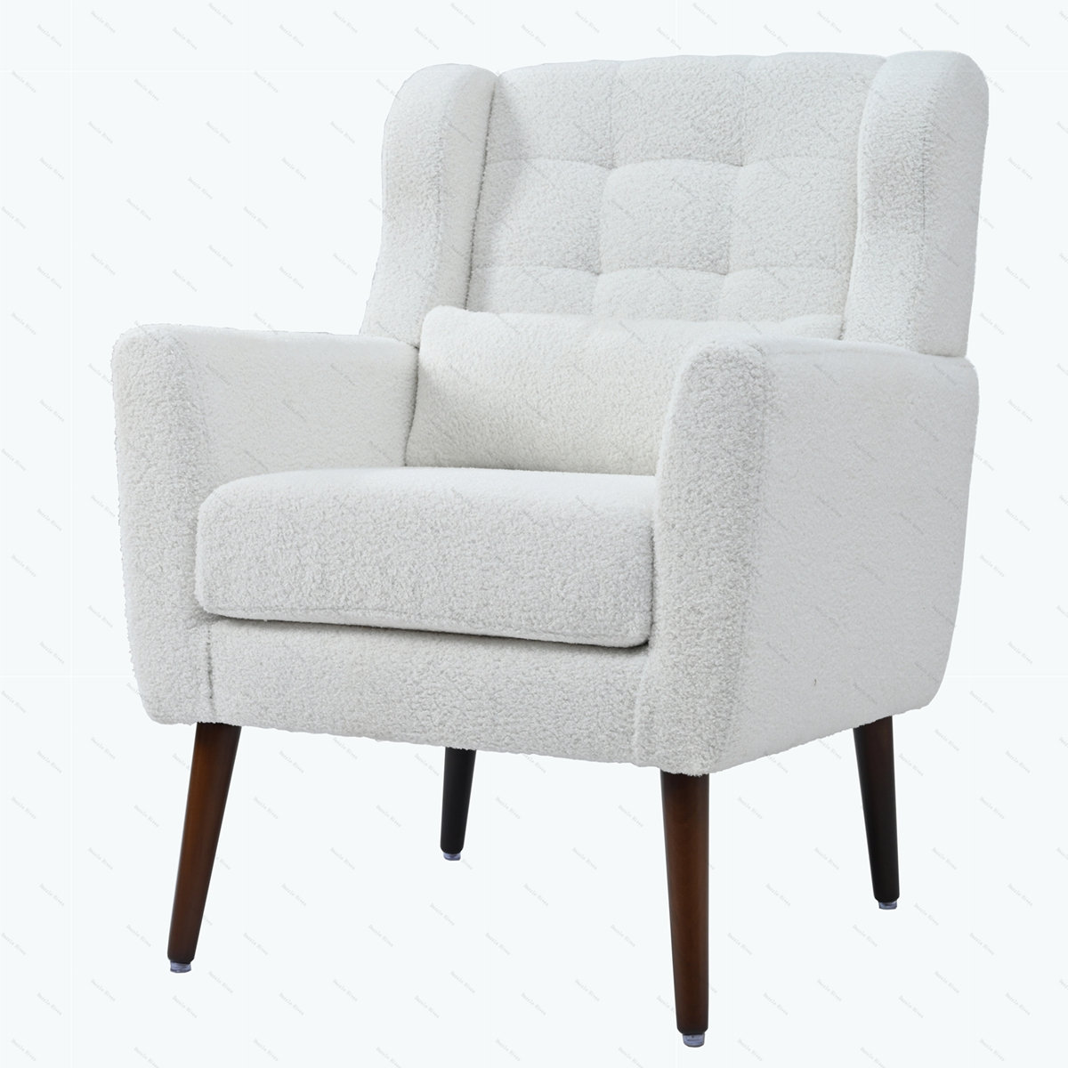 Winston Porter Modern Accent Chair,Teddy Fabric Living Room Chairs ...