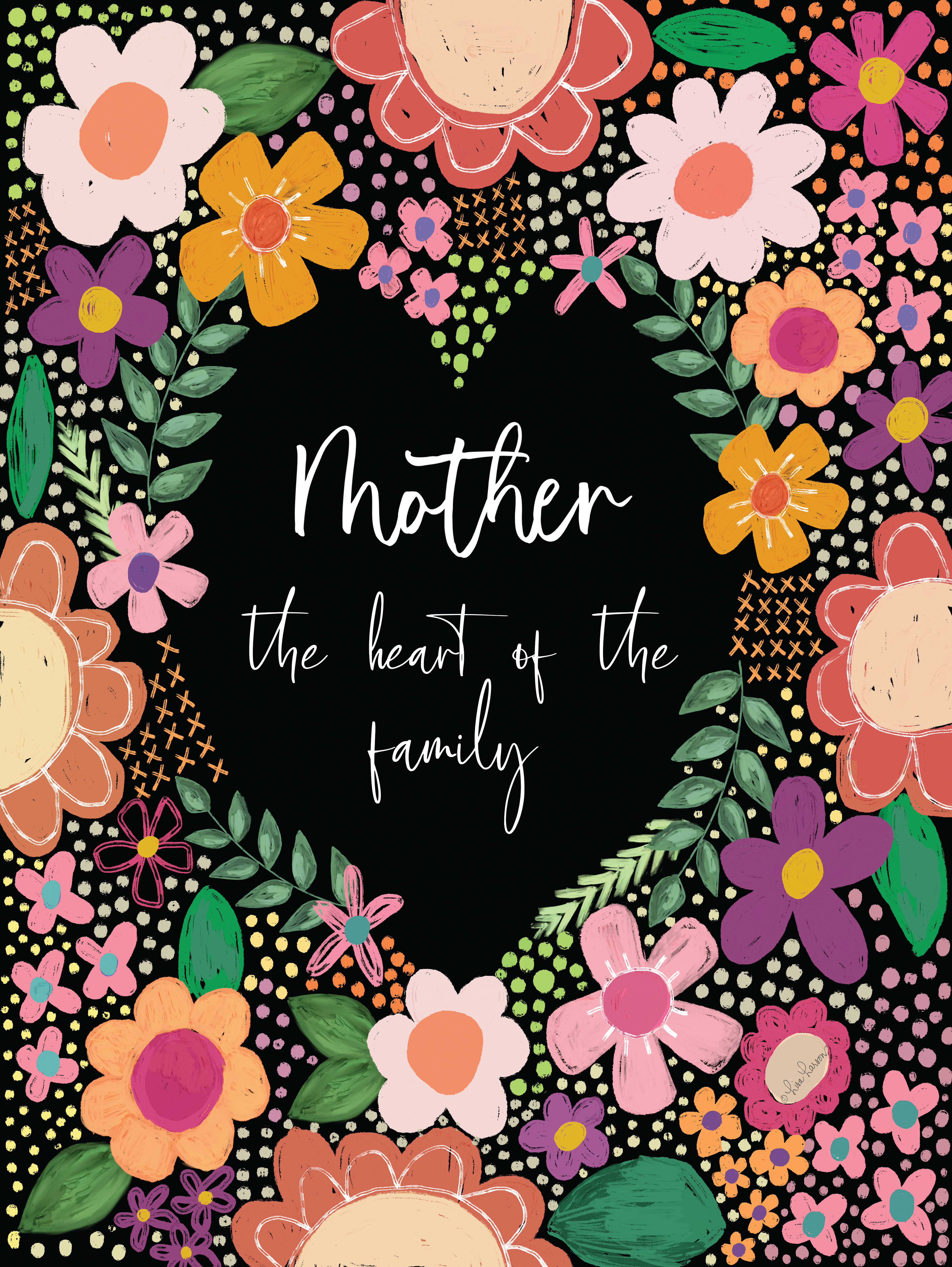 Trinx Mother The Heart Of The Family On Canvas Textual Art | Wayfair