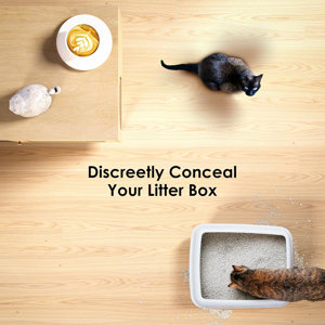 Tucker Murphy Pet™ Hidden Cat Litter Box Furniture Cat Cabinet With ...