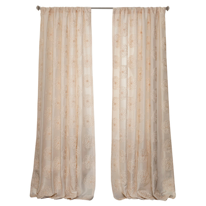 Lush Decor Samantha Rod Pocket Curtain Panel | Wayfair