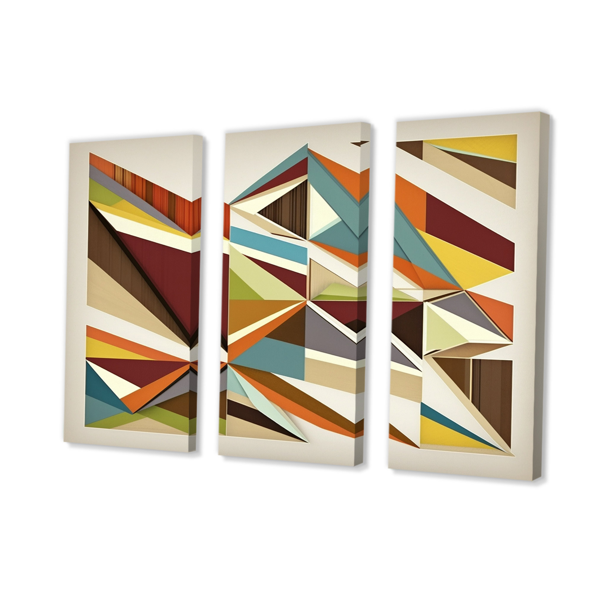 Wrought Studio Midcentury Minimal Geometric In Retro Colours I ...