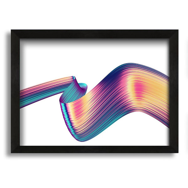 Ivy Bronx Colour Ribbon Moving Framed Print | Wayfair.co.uk