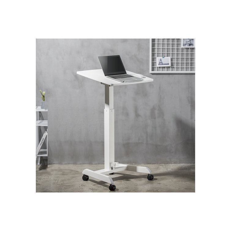 Symple Stuff Mobile Sit/Stand Variable Height Trolley Workstation with ...