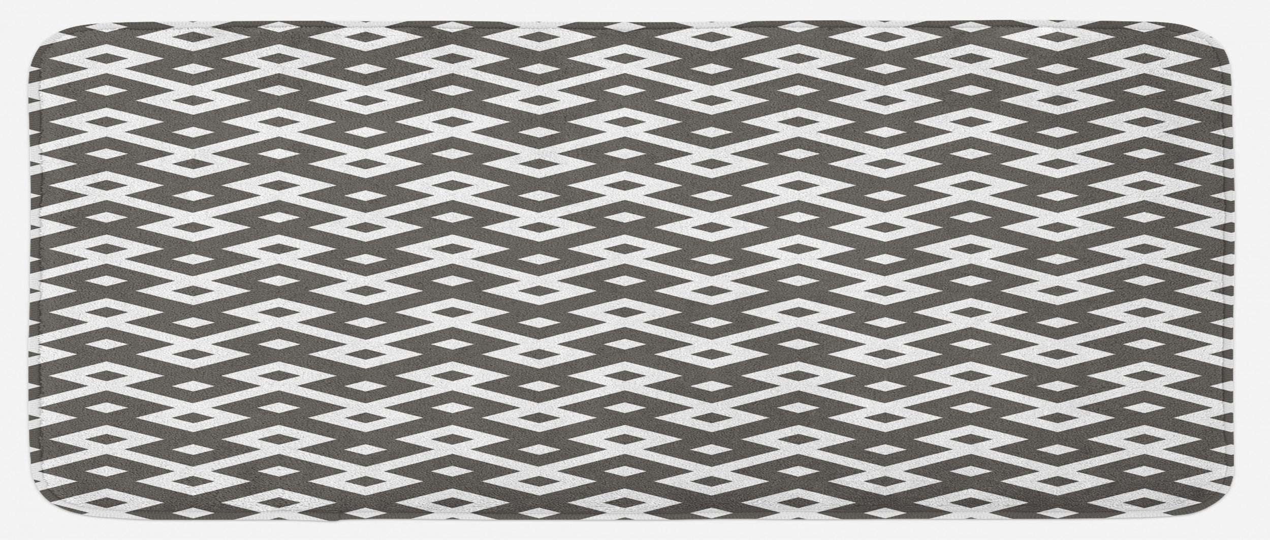 East Urban Home Diamond Line Pattern With Abstract Monochrome Display ...