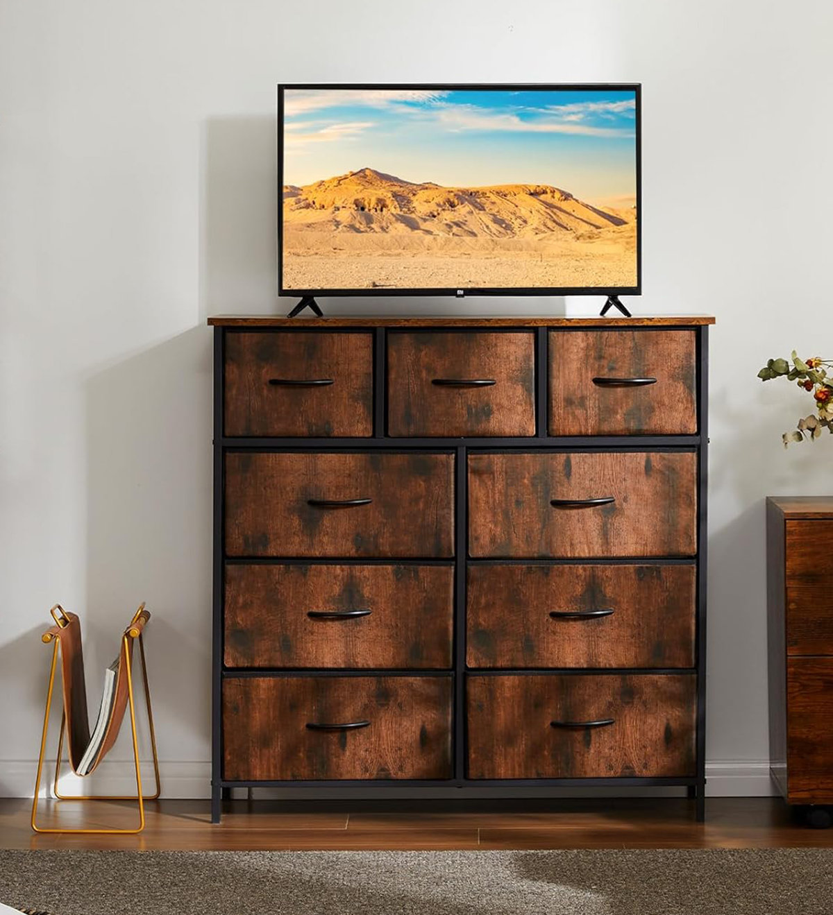 17 Stories Bedroom Dresser with 9 Fabric Drawers and Storage Organizers ...