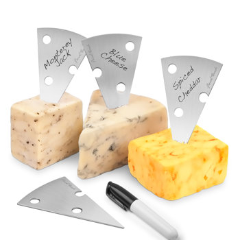 Happy Larry Stainless Steel 5 Piece Cheese Marker Set | Wayfair.co.uk