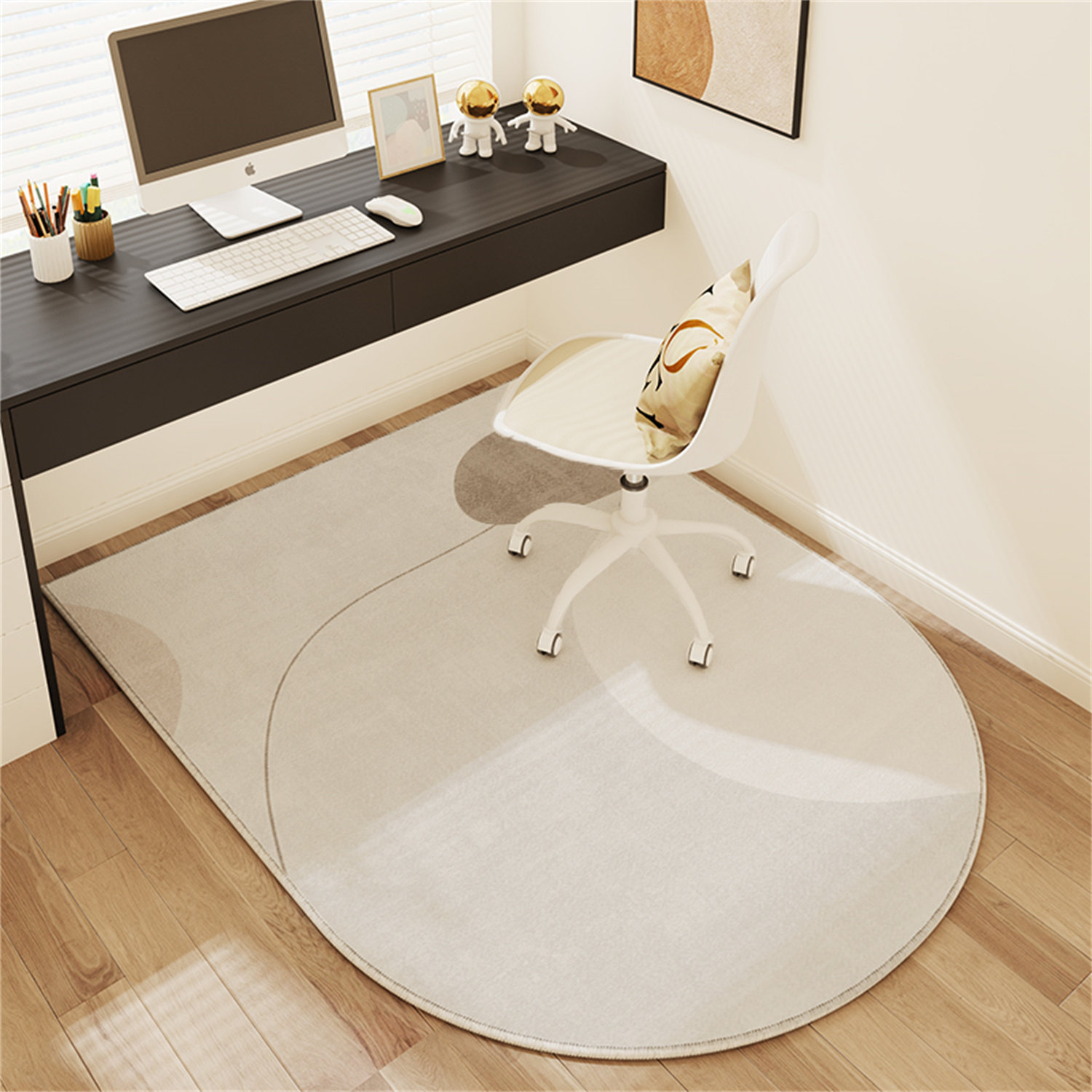JINXI Study Room Carpet - Desk Chair Mat, High-End Bedroom Wood Floor ...