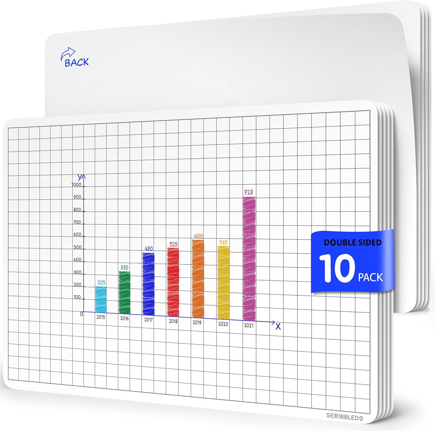 Scribbledo Grid Dry Erase Sheets 9”x12” Math Practice | Wayfair