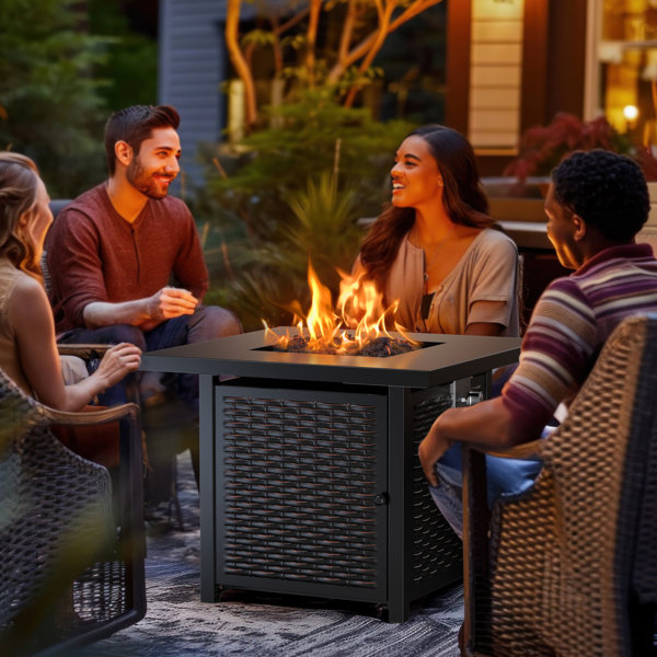Furnimics Fire Pits Outdoor Gas Fire Pit, 50,000 BTU Steel Fire Table ...
