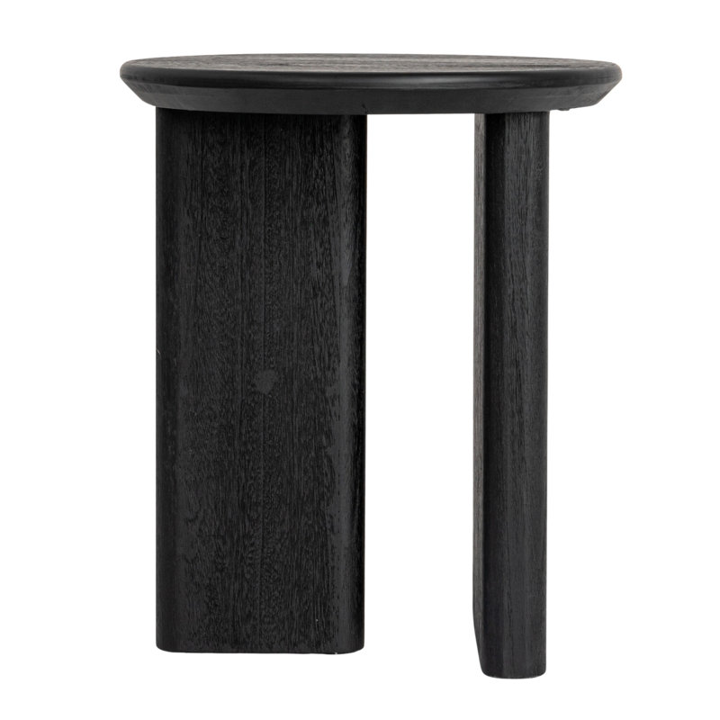 Wrought Studio™ Lorilynn Asymmetrical Firwood Round End Table & Reviews ...