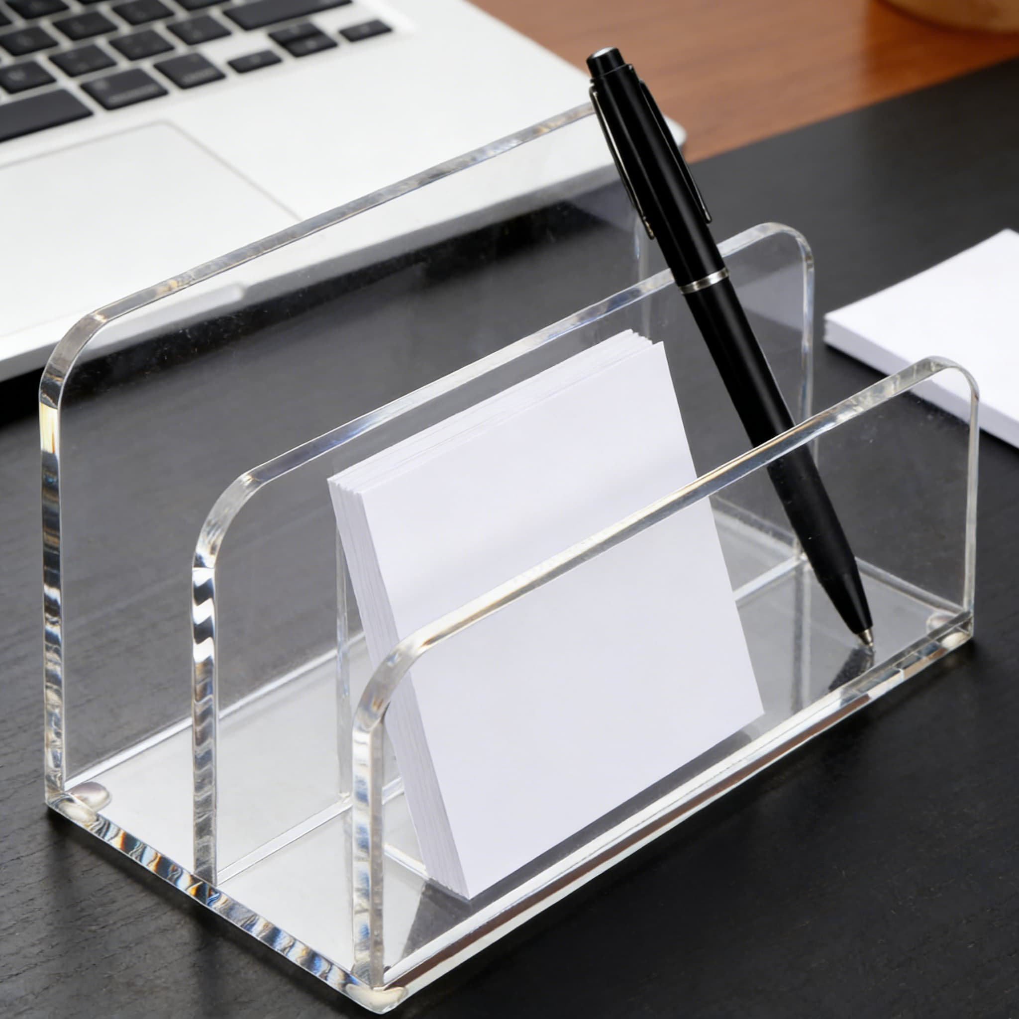 Inbox Zero Clear Acrylic Desktop File Organizer With 2 Sections ...