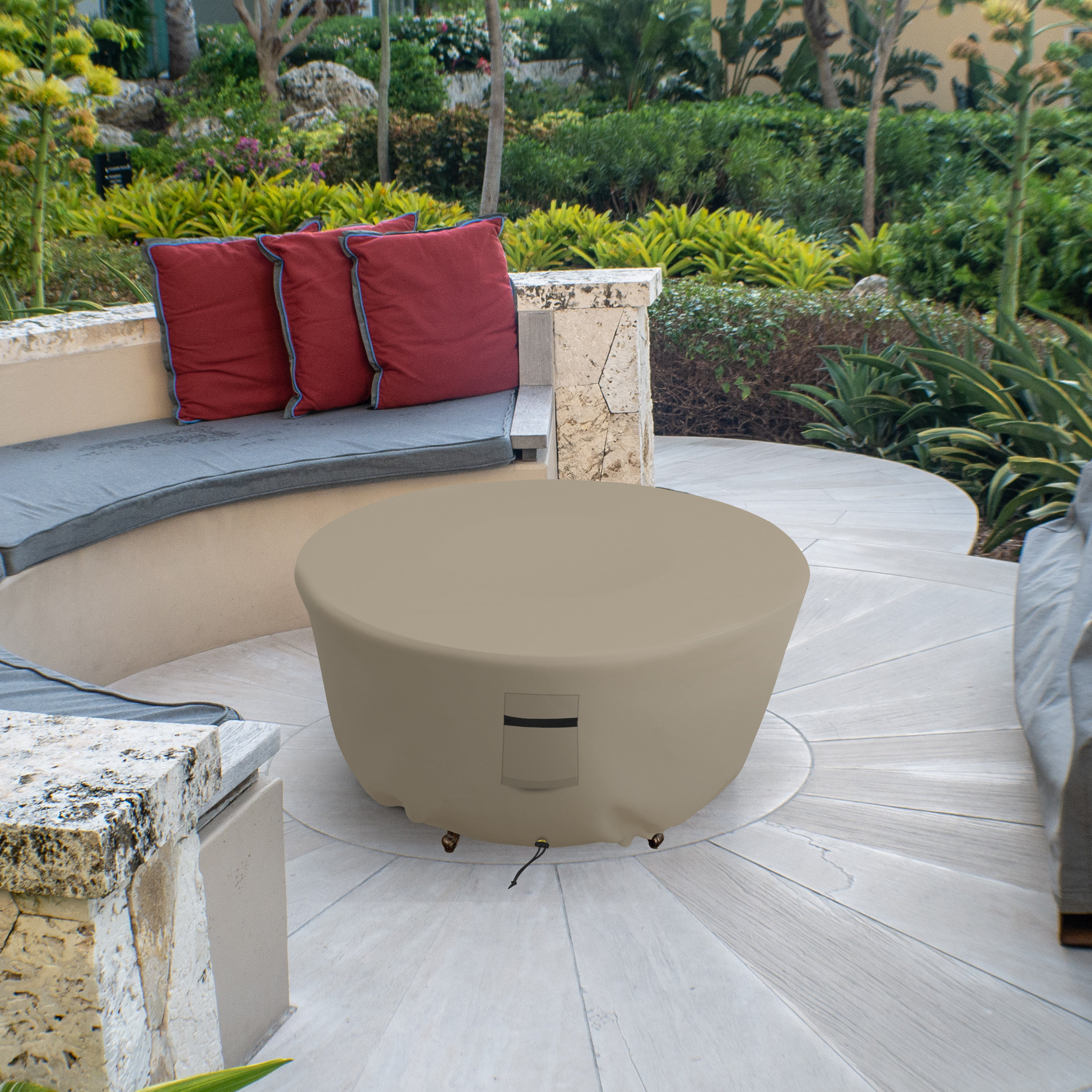 Blue Elephant Heavy-Duty Outdoor Round Fire Pit Cover, Patio Durable ...