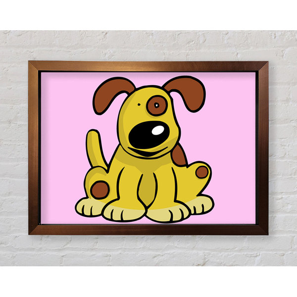Zoomie Kids Dog Cartoon Tail White - Single Picture Frame Art Prints ...