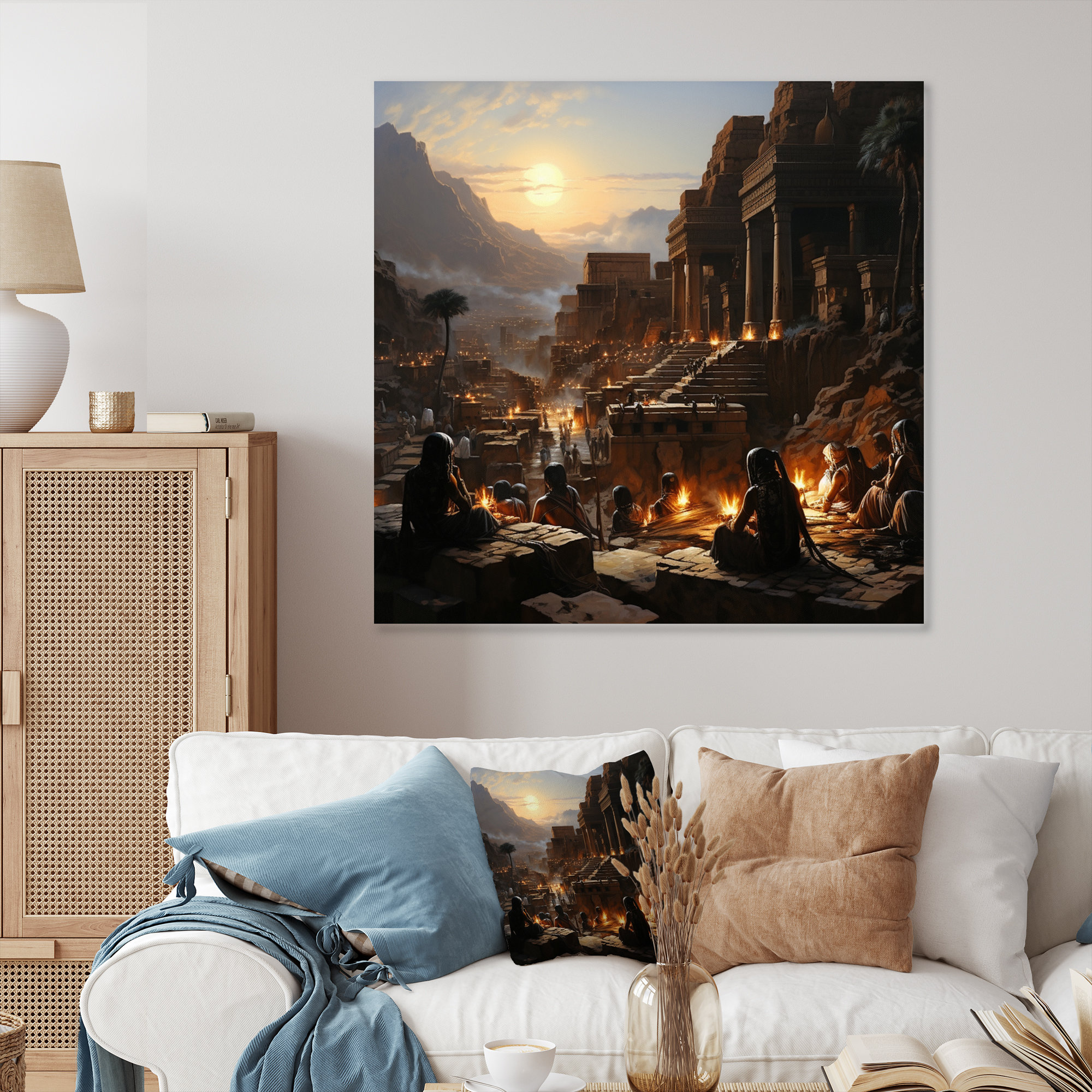 Union Rustic Egypt Ancient Rituals I - Egyptians Metal Wall Decor ...